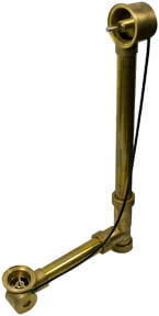 Cable Operated Bath Waste & Overflow - Body Only - Brass with Rigid ...