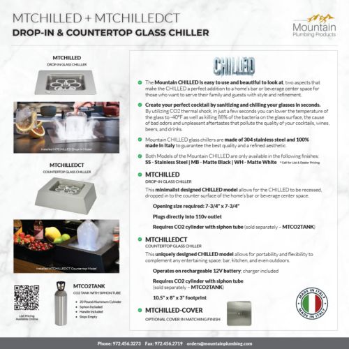 Mountain CHILLED Glass Chiller - Mountain Plumbing Products