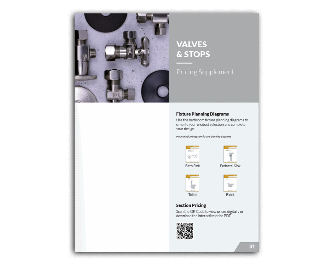 Product Pricing Supplement - Mountain Plumbing Products